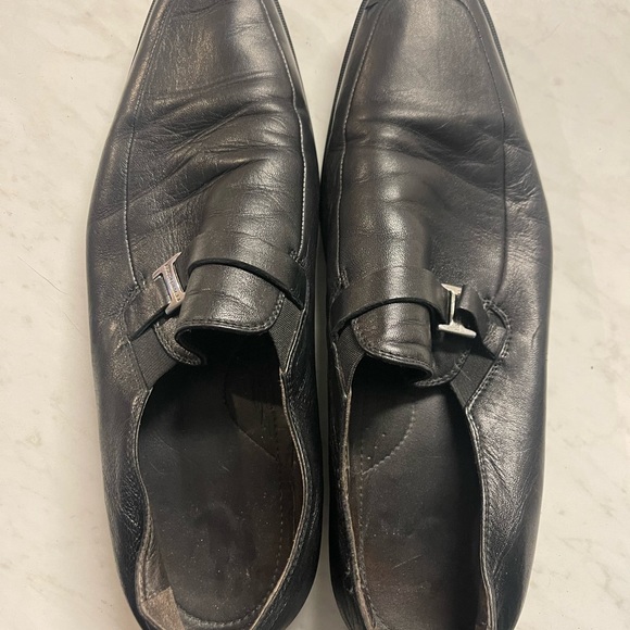 Bruno Magli | Shoes | Bruno Magli Pivetto Black Leather Slip On Loafers ...